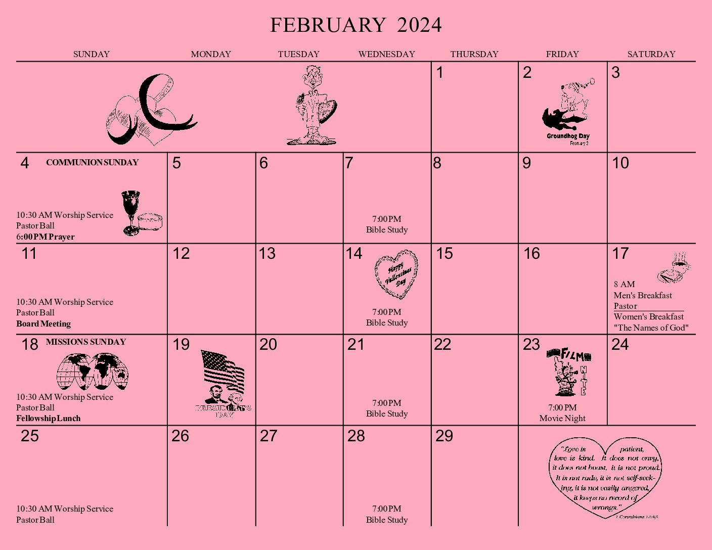 Calendar | Calvary Assembly of God